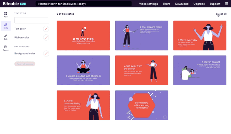 Customize your videos faster with our new bulk styling feature - Biteable