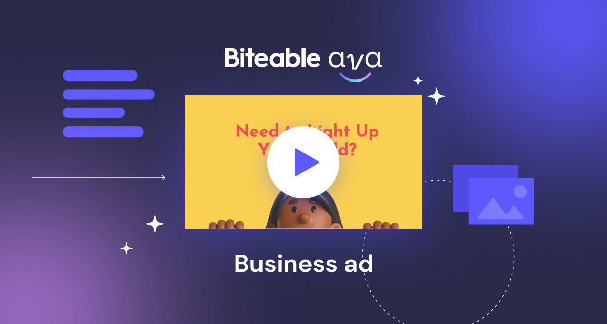 Create Video Ads with AI - Biteable AI Promo Video Generator